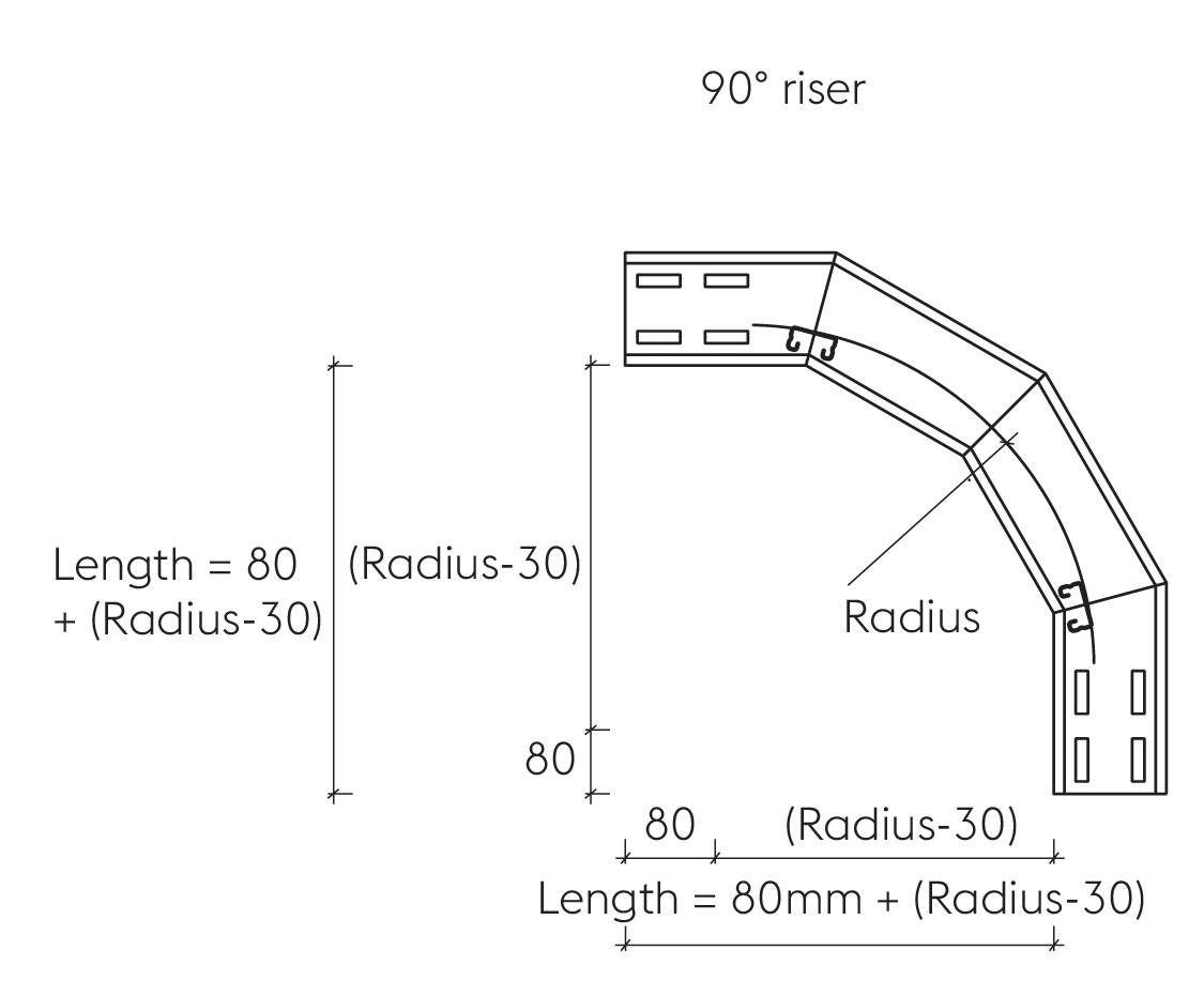 Product Footprint Diagrams | Cable Ladder Systems | Metsec