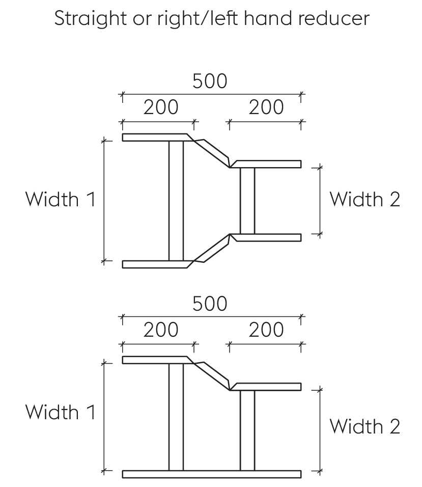 Product Footprint Diagrams | Cable Ladder Systems | Metsec