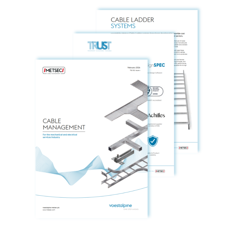 Cable Management launches new brochure at Data Centre World 2026 - Metsec